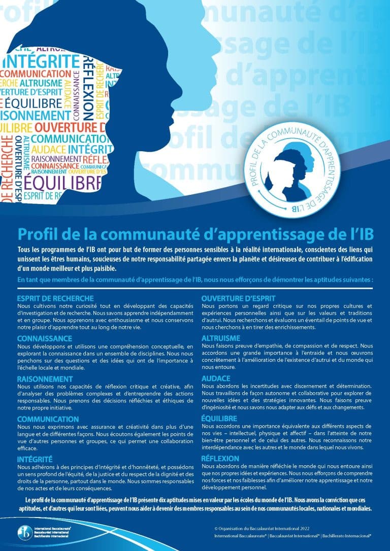 Programme d’éducation intermédiaire (PEI) - École secondaire Grande-Rivière